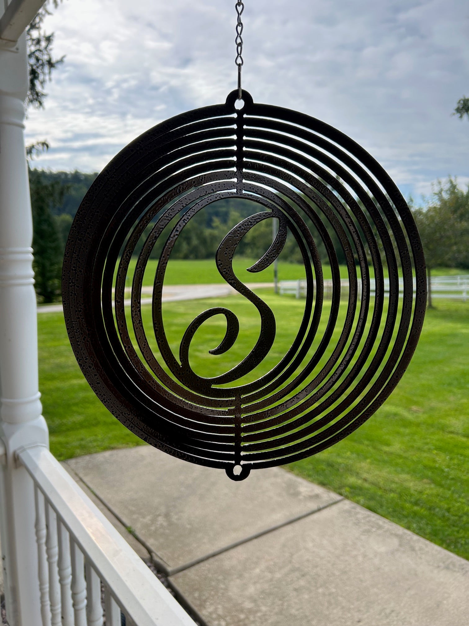 Personalized Initial Wind Spinner – Remarkable Metalworks