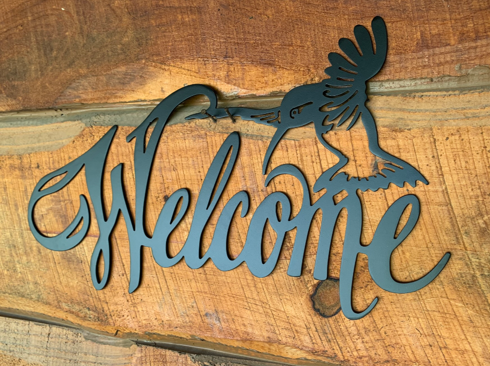 Hummingbird Welcome Sign – Remarkable Metalworks