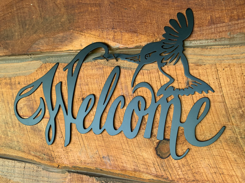 Hummingbird Welcome Sign – Remarkable Metalworks